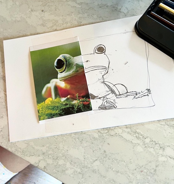 Learning About Amphibians - Symmetry Frog Art - Homeschool Homestead