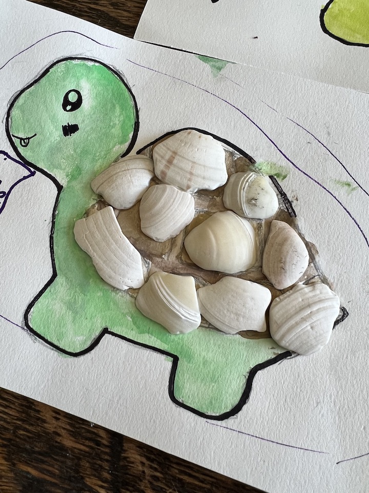 Learning About Reptiles - Seashell Turtle Art - Homeschool Homestead